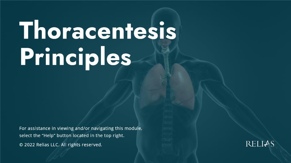 Thoracentesis Principles | Relias Academy