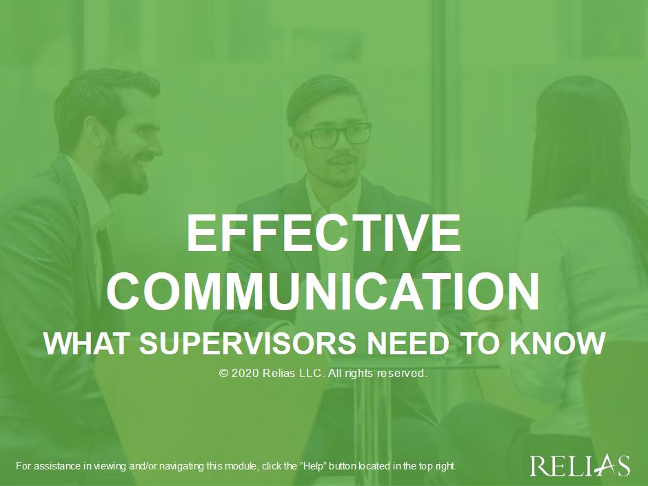 Effective Communication: What Supervisors Need to Know | RELIAS ACADEMY