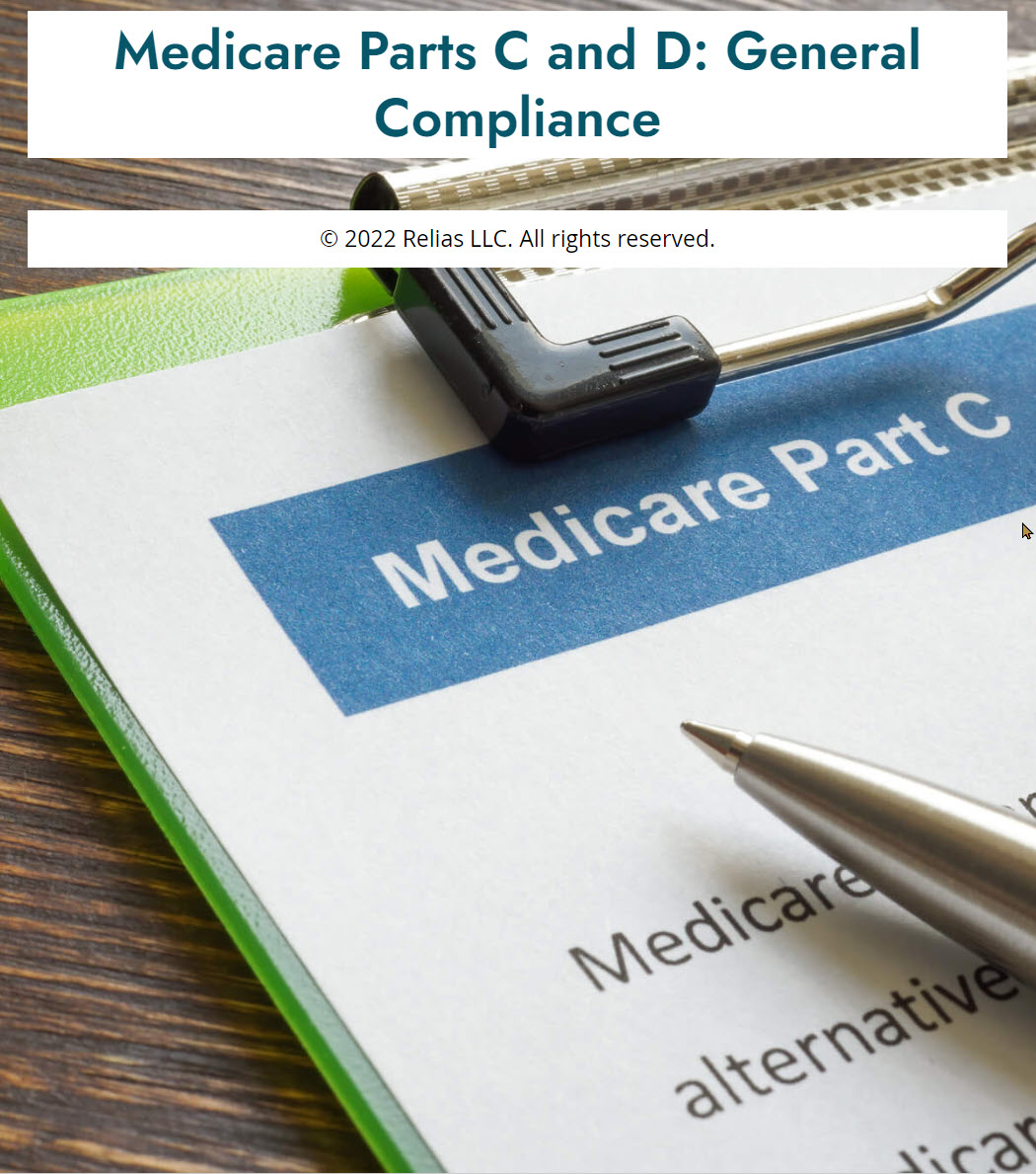 Medicare Parts C and D: General Compliance | Relias Academy