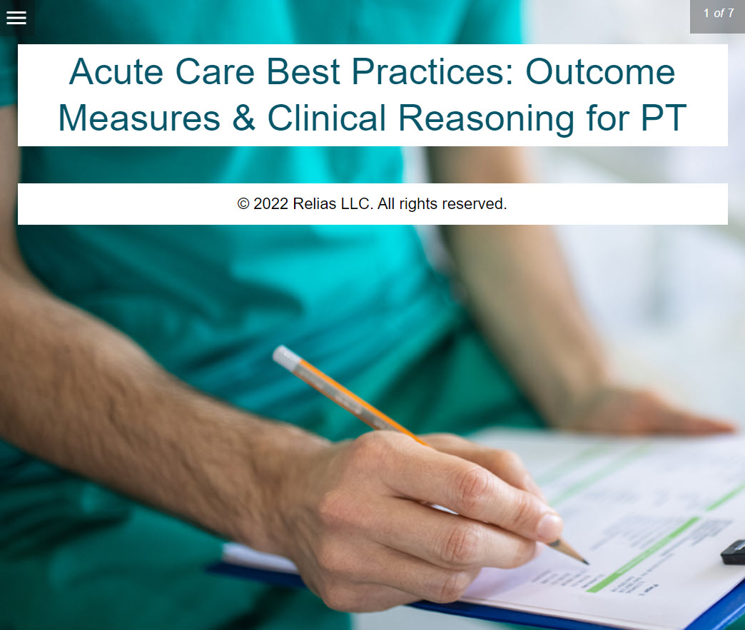 Acute Care Best Practices: Outcome Measures & Clinica | Relias Academy